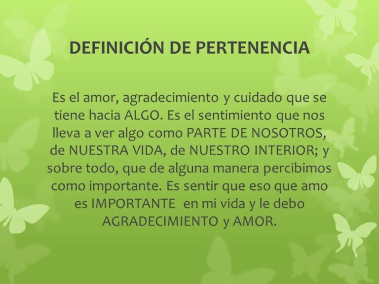 Definición de Pertenencia » Qué es, Significado y Concepto